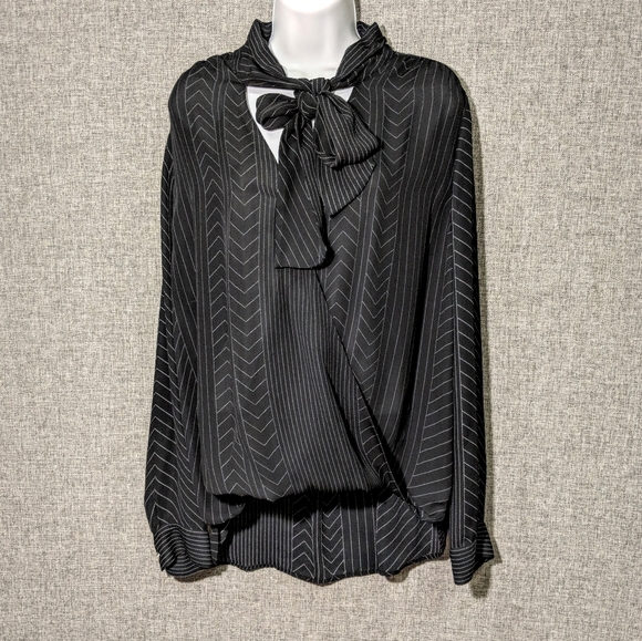 Michael Kors | Tops | Michael Kors Semisheer Wrap Top Wnecktie | Poshmark